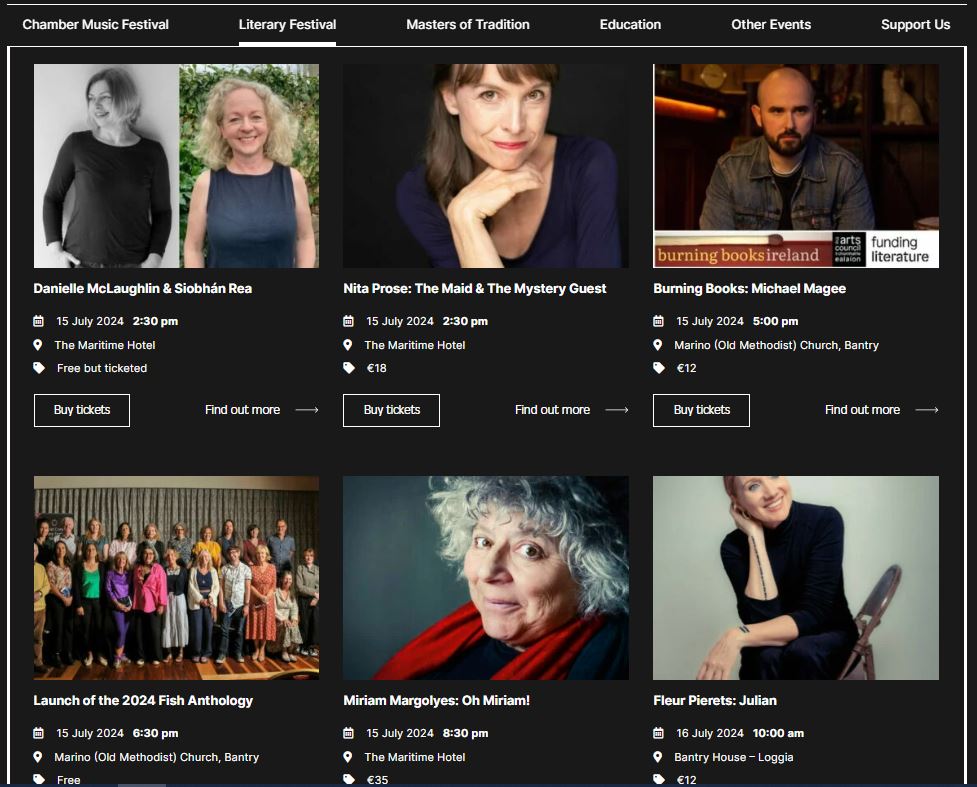 Literary Festival - Booking - West Cork Music